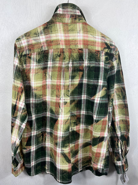Vintage Green, White and Gold Flannel Size Large – Franklin Flannels